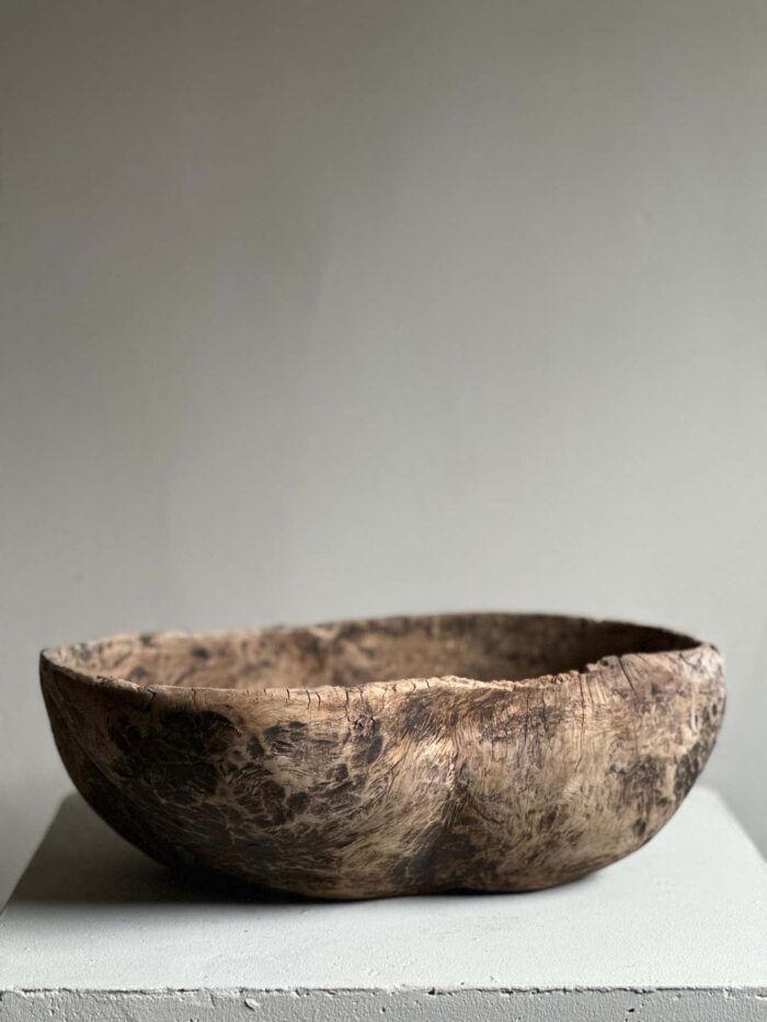 Antique Root Bowl, Wabi Sabi Style, Scandinavia 1800s - Bruksmann