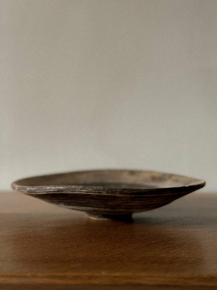 Antique Wooden Plate, Wabi Sabi Style, Scandinavia, 1800s - Bruksmann