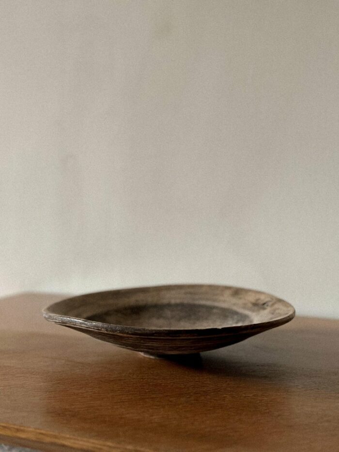 Antique Wooden Plate, Wabi Sabi Style, Scandinavia, 1800s - Bruksmann