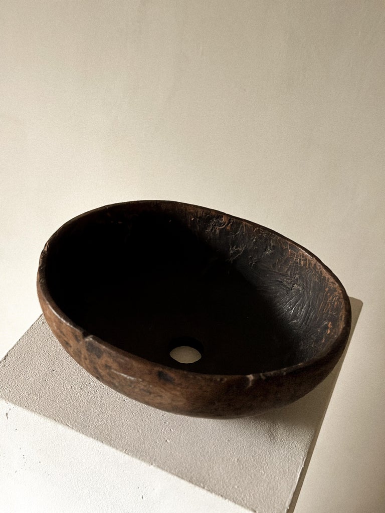 Antique Wabi Sabi Wooden Root Bowl, Scandinavia c. 1800s - Bruksmann