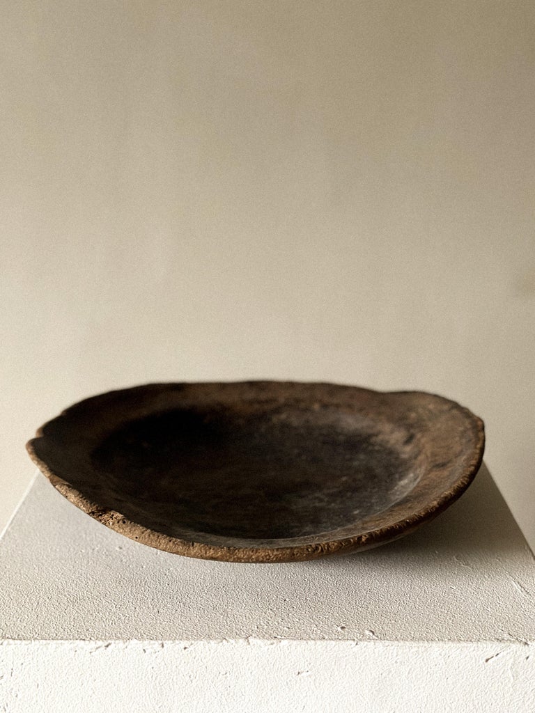 Antique Wabi Sabi Wooden Plate, Scandinavia c. 1800s - Bruksmann